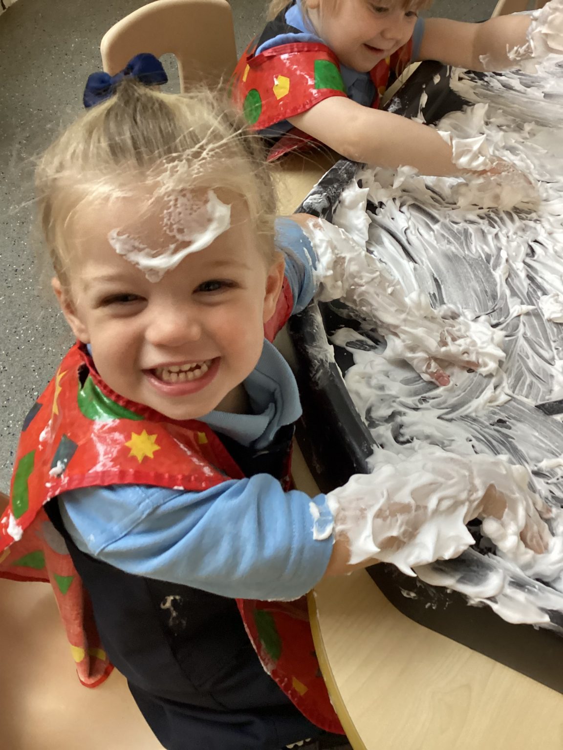 Making marks in foam - Stockton Wood Primary School