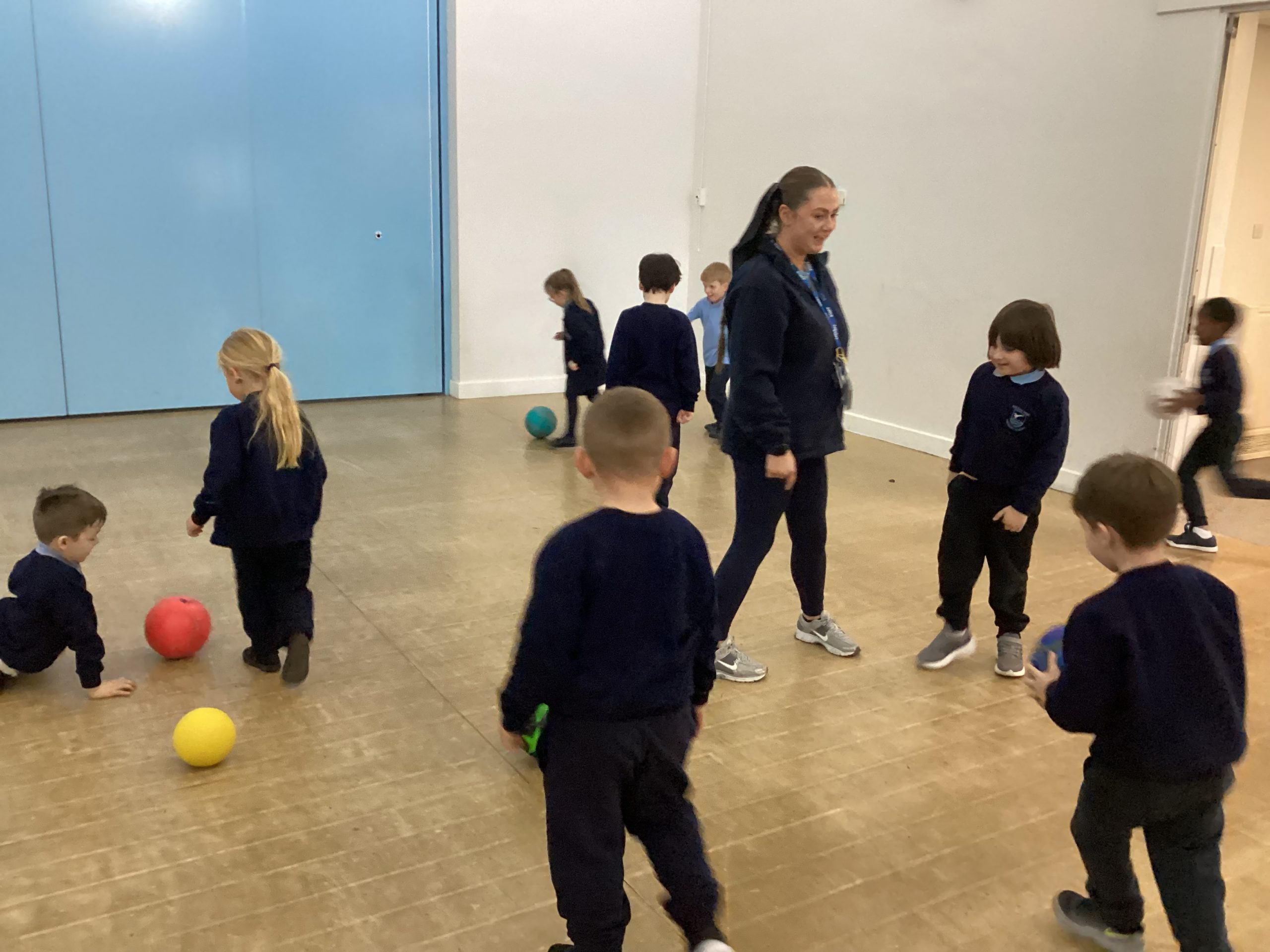 Ball skills, kicking to a target - Stockton Wood Primary School